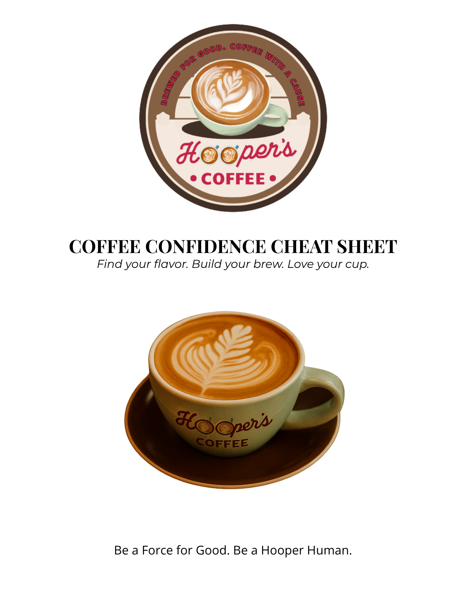 Coffee Confidence Cheat Sheet (PDF DOWNLOAD) – Hooper's Coffee